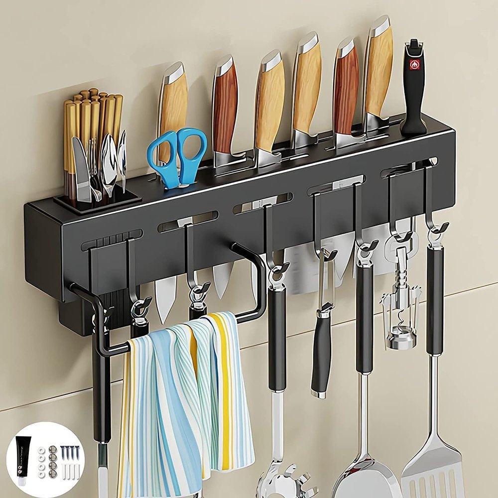 STAINLESS STEEL WALL MOUNT KNIFE HOLDER, METAL MULTI-PURPOSE – Smart ...